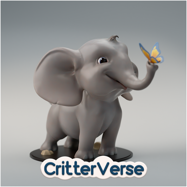 3D Printable Daisy the Elephant by CritterVerse