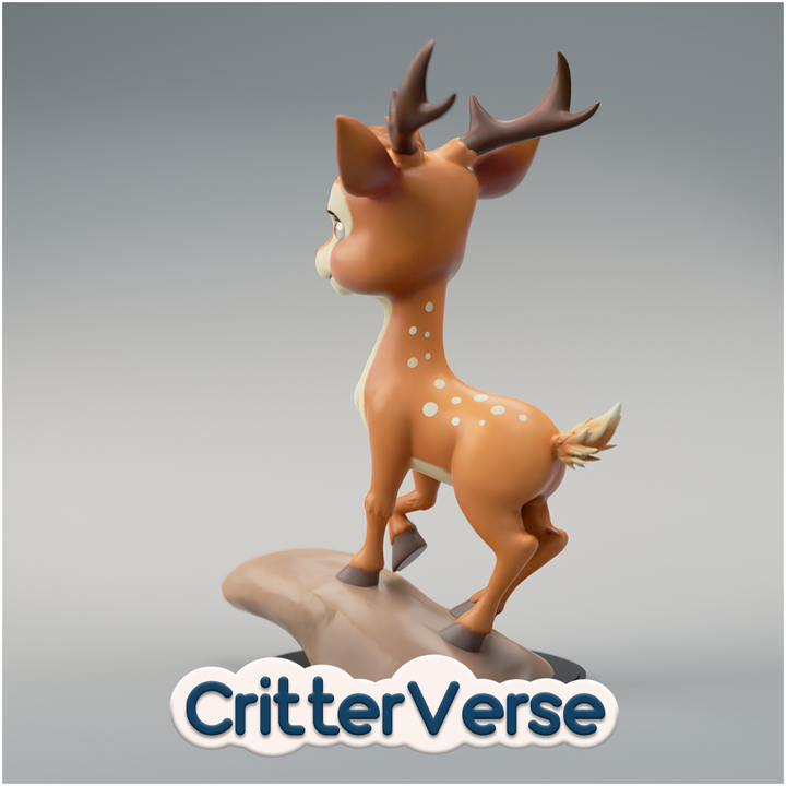 3D Printable Twig the Red Deer by CritterVerse