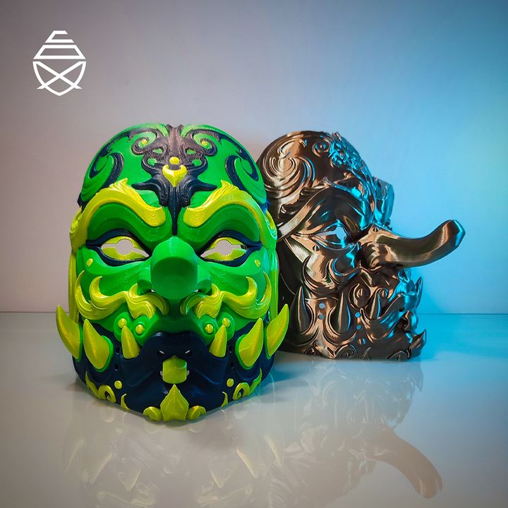 3D Printable Tengu Mask by PipeCox