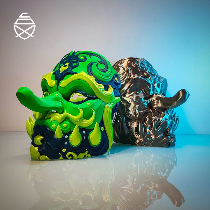 3D Printable Tengu Mask by PipeCox