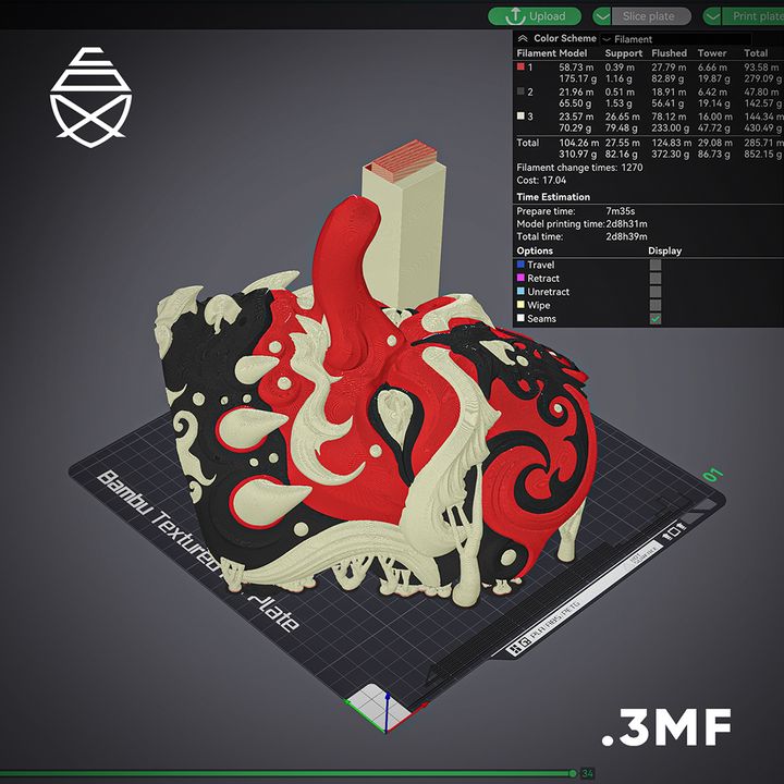 3D Printable Tengu Mask by PipeCox