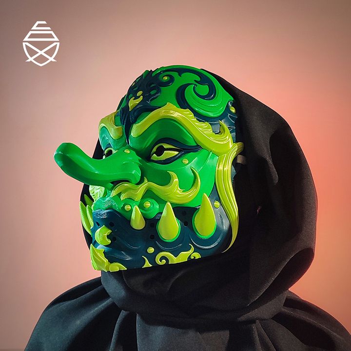 3D Printable Tengu Mask by PipeCox