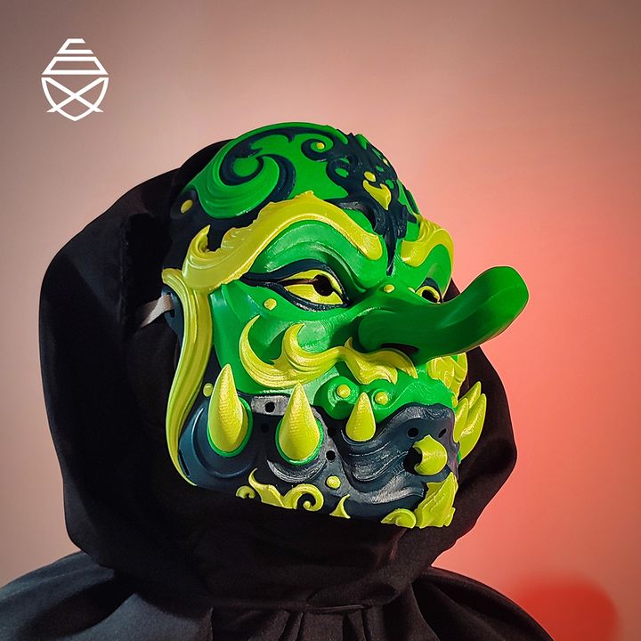 3D Printable Tengu Mask by PipeCox