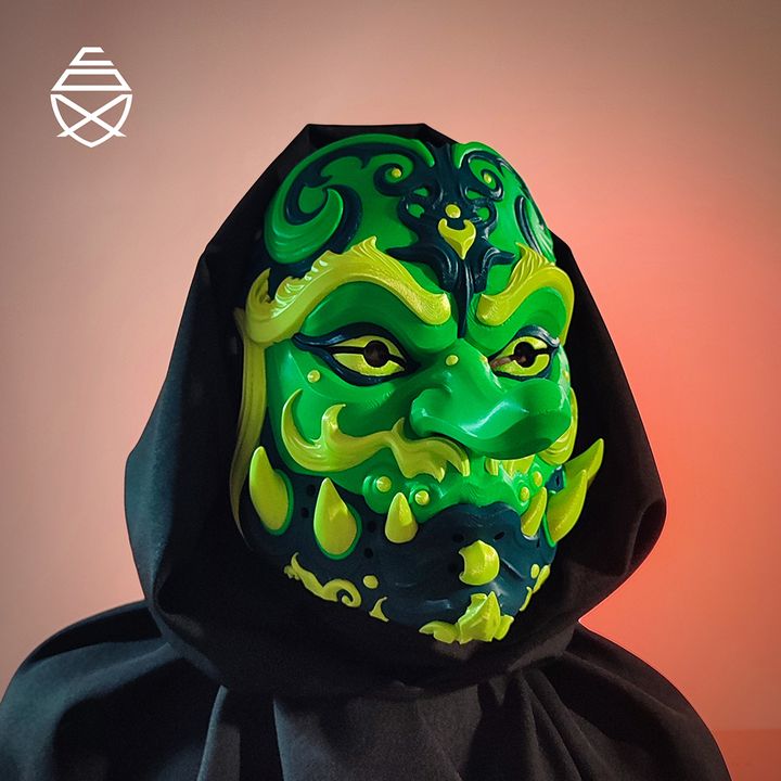 3D Printable Tengu Mask by PipeCox