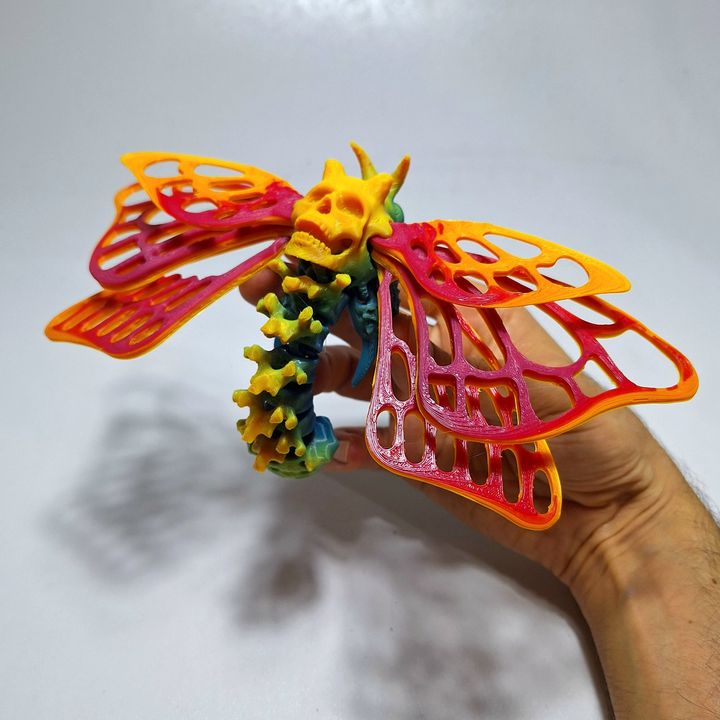 3D Printable The Demon Moth! (Skullwing moth) by Hansan.A