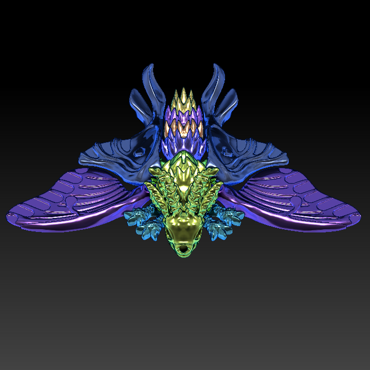 3D Printable Luna Dragon! (flexi, print-in-place, single stl file) by ...