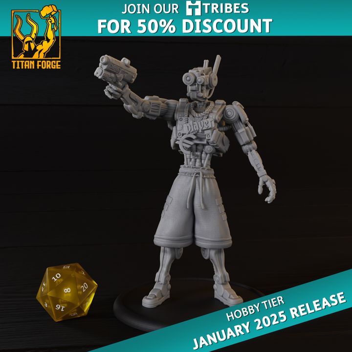 3D Printable Happy - Hobby 75mm model. by Titan Forge Miniatures