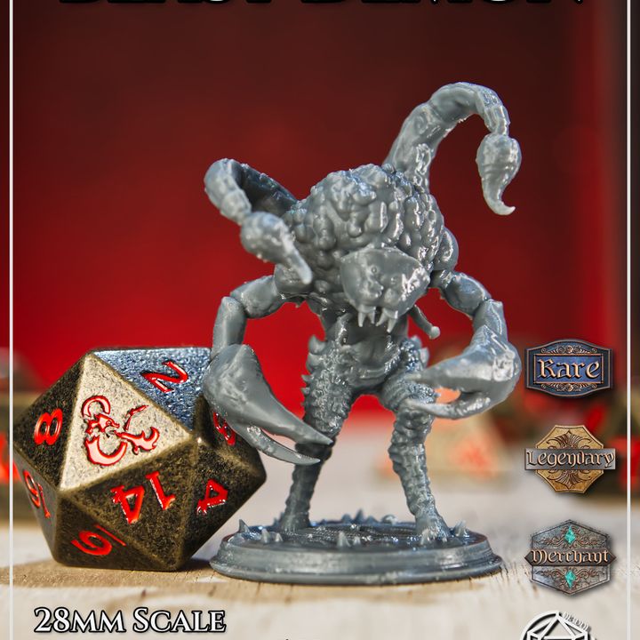 3D Printable Beast Demon by M3DM