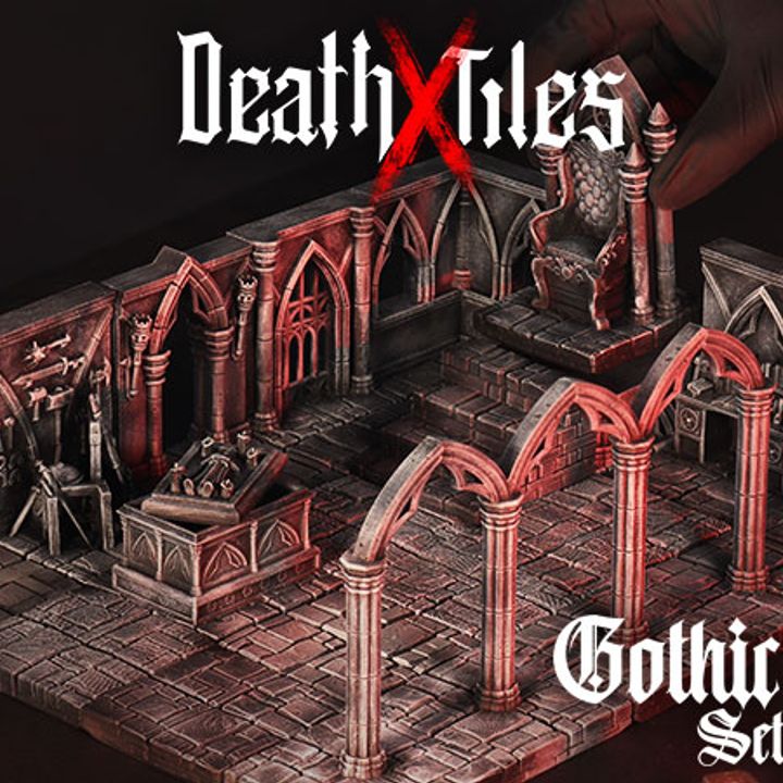 3D Printable Death x Tiles - Complete Gothic Set (Supportless) by Death ...