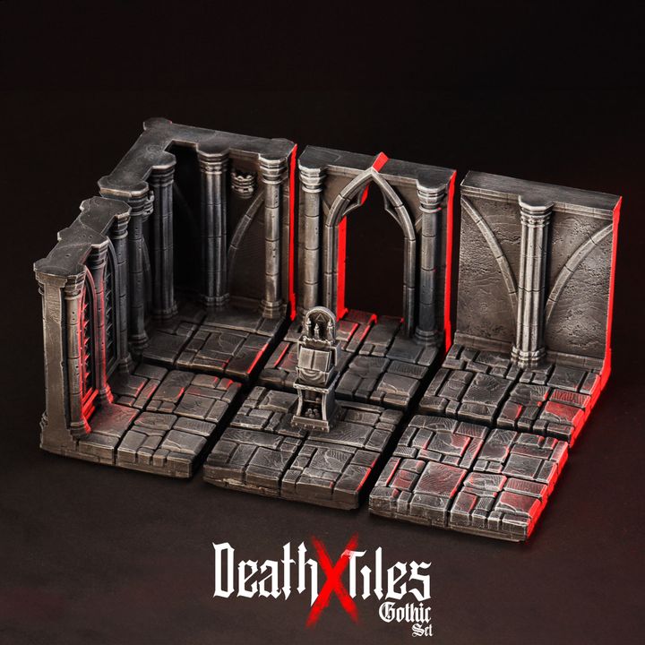 3D Printable Death x Tiles - Complete Gothic Set (Supportless) by Death ...