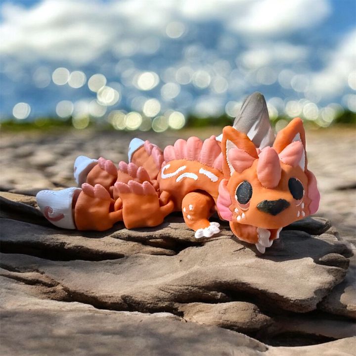 3D Printable Kitsune Dragon by Rebel Alicorn Designs