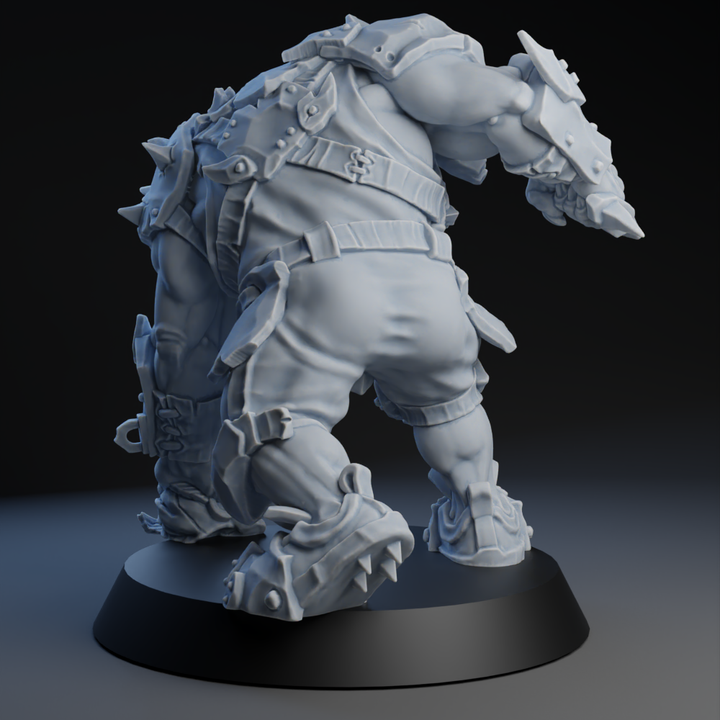 3D Printable Fantasy Football Pig Iron Big Orc 04 by BruteFun Miniatures