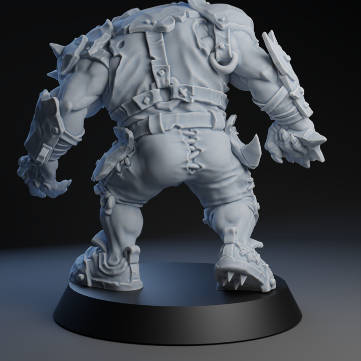 3D Printable Fantasy Football Pig Iron Big Orc 04 by BruteFun Miniatures