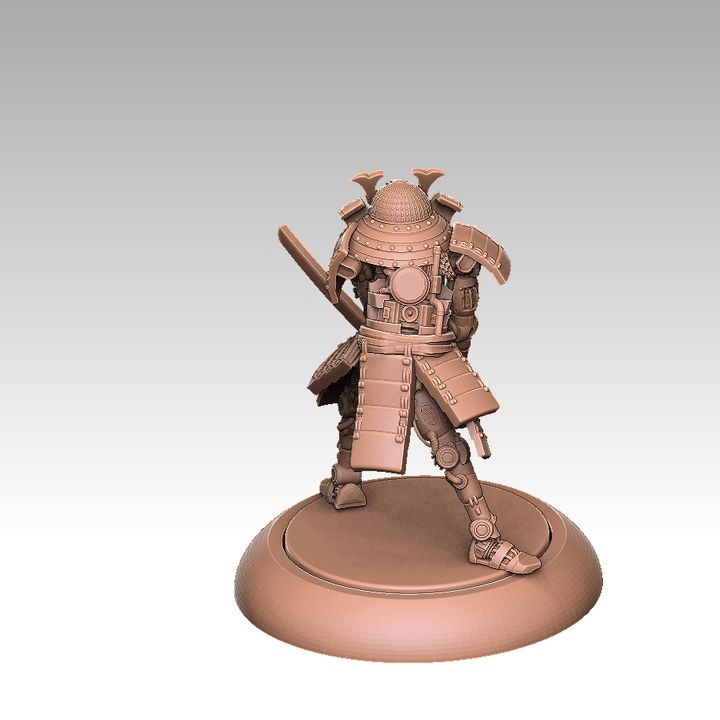 3D Printable Robo Samurai mk2 by Sharedog Miniatures