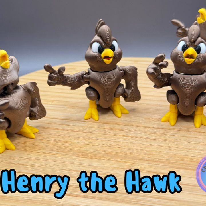 3D Printable Henry Hawk Flexi by ChibiBestiary