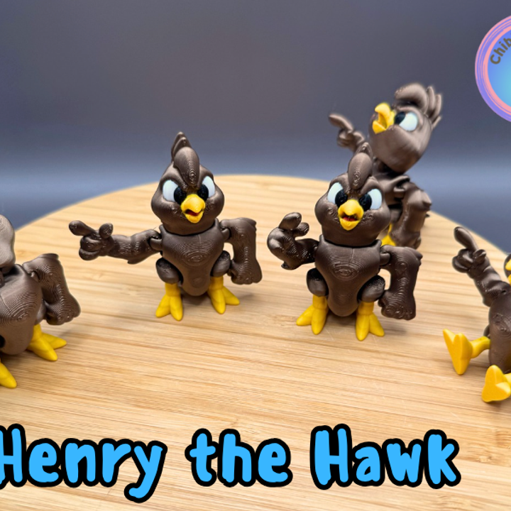 3D Printable Henry Hawk Flexi by ChibiBestiary