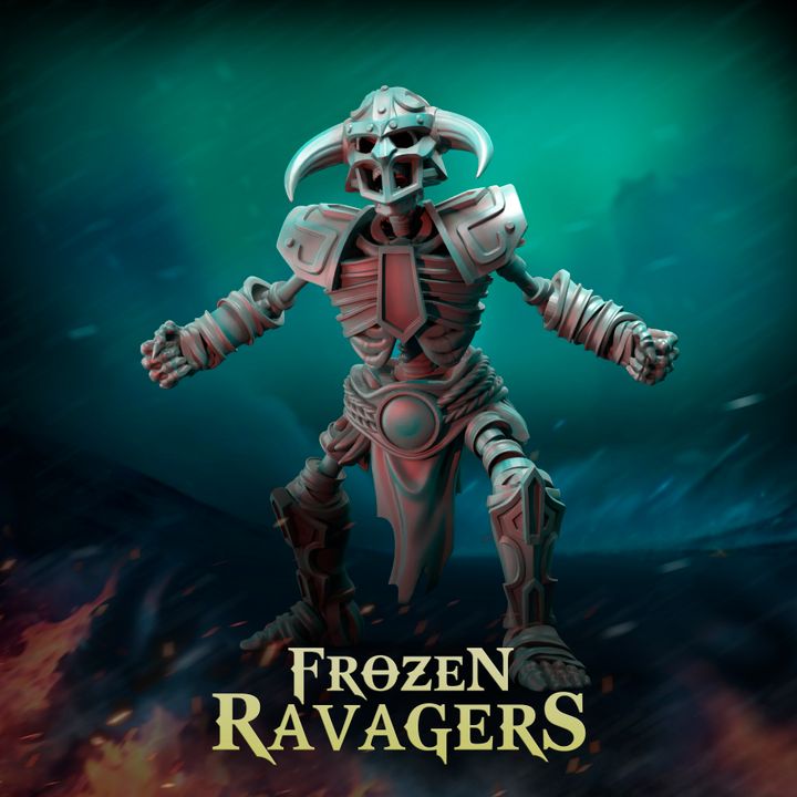 3D Printable Frozen Skeleton 1 by Punga Miniatures