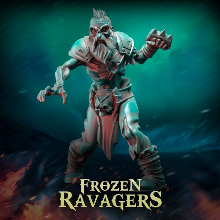 3D Printable Frozen Zombie 2 by Punga Miniatures
