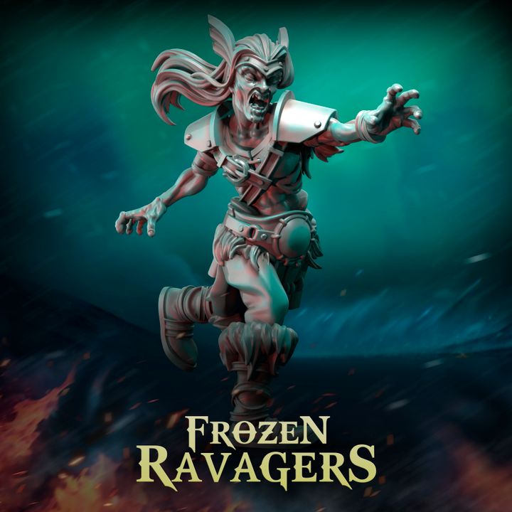 3D Printable Frozen Zombie 6 by Punga Miniatures