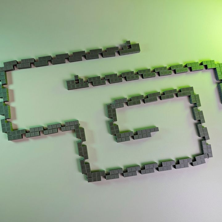 3D Printable Flexi Nokia Snake by 3Demon