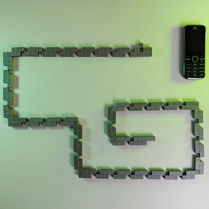 3D Printable Flexi Nokia Snake by 3Demon