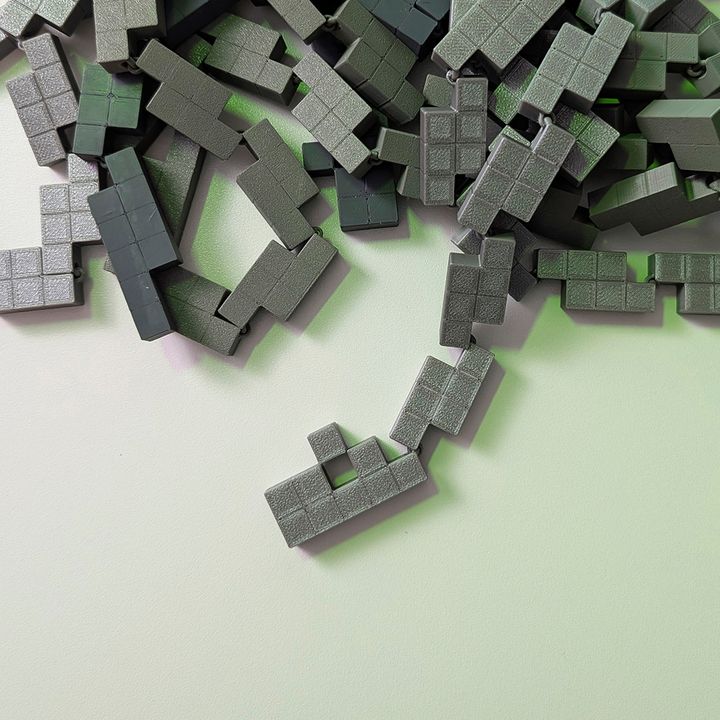 3D Printable Flexi Nokia Snake by 3Demon