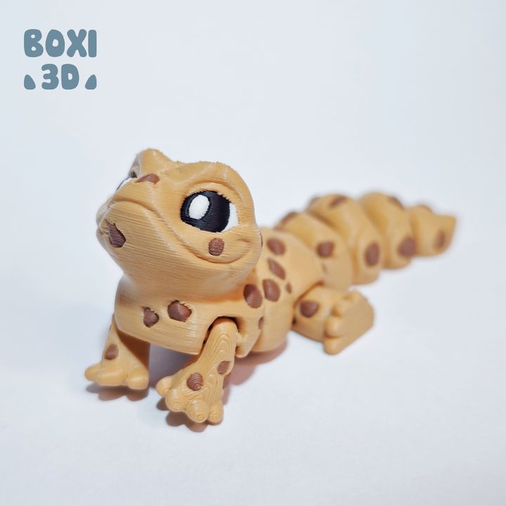 3D Printable Cookie Gecko - flexi - articulated - cute - STL file for ...