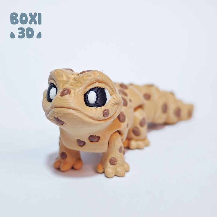 3D Printable Cookie Gecko - flexi - articulated - cute - STL file for ...