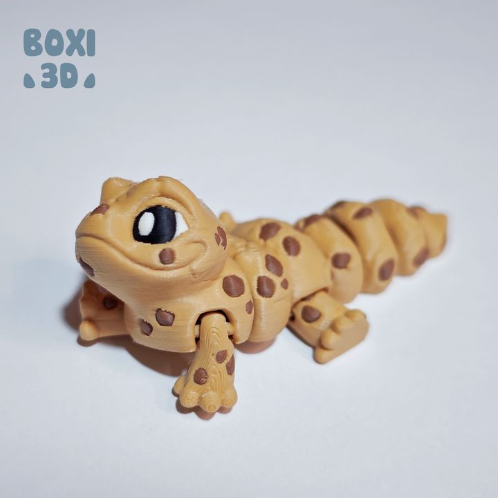 3D Printable Cookie Gecko - flexi - articulated - cute - STL file for ...