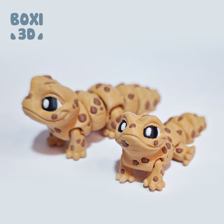 3D Printable Cookie Gecko - flexi - articulated - cute - STL file for ...