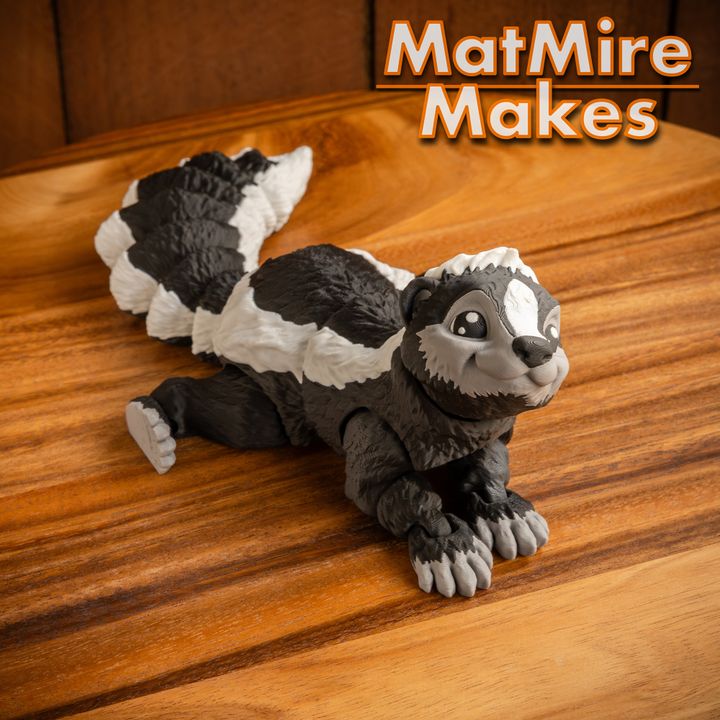 3D Printable Skunk, Articulated fidget figure, 3mf included by MatMire ...