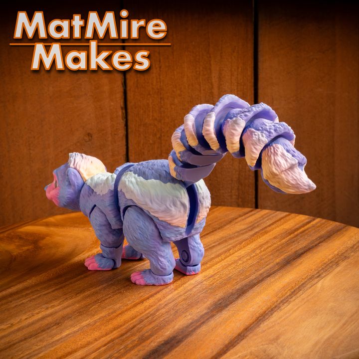 3D Printable Skunk, Articulated fidget figure, 3mf included by MatMire ...