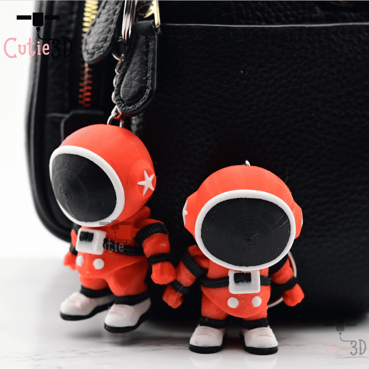 3D Printable Cutie3D Articulated Mini Astronaut Space Theme Keychain ...