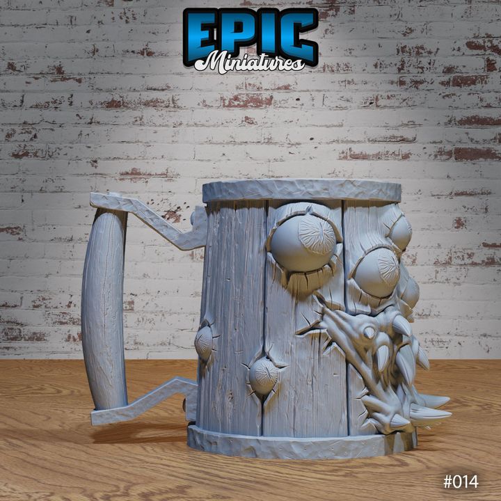 3D Printable Mimic Mug / Cup Decoration / Collectible Decorative Statue ...