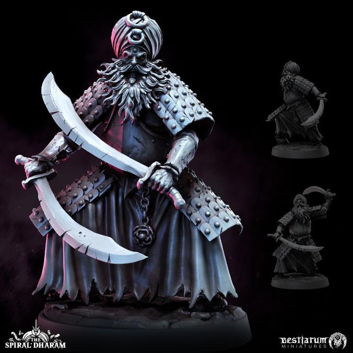 3D Printable Akali Dervishes x3 | Spiral Dharam | Cultist by Bestiarum ...