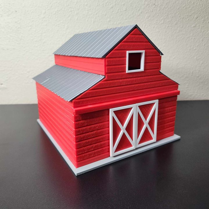 3D Printable DieCast Scale Barn! by Ryan Cozart
