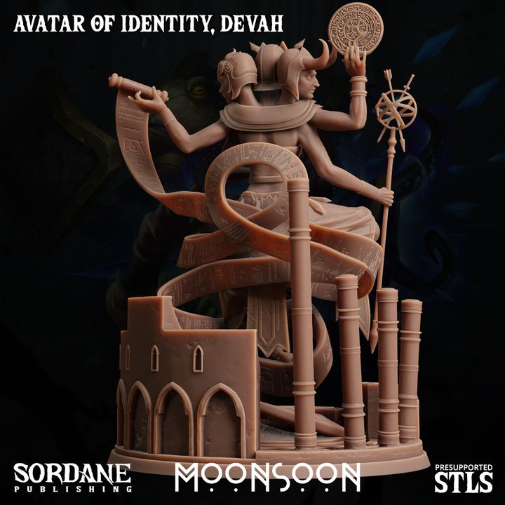 3D Printable Moonsoon - Avatar of Identity, Devah by Sordane Publishing