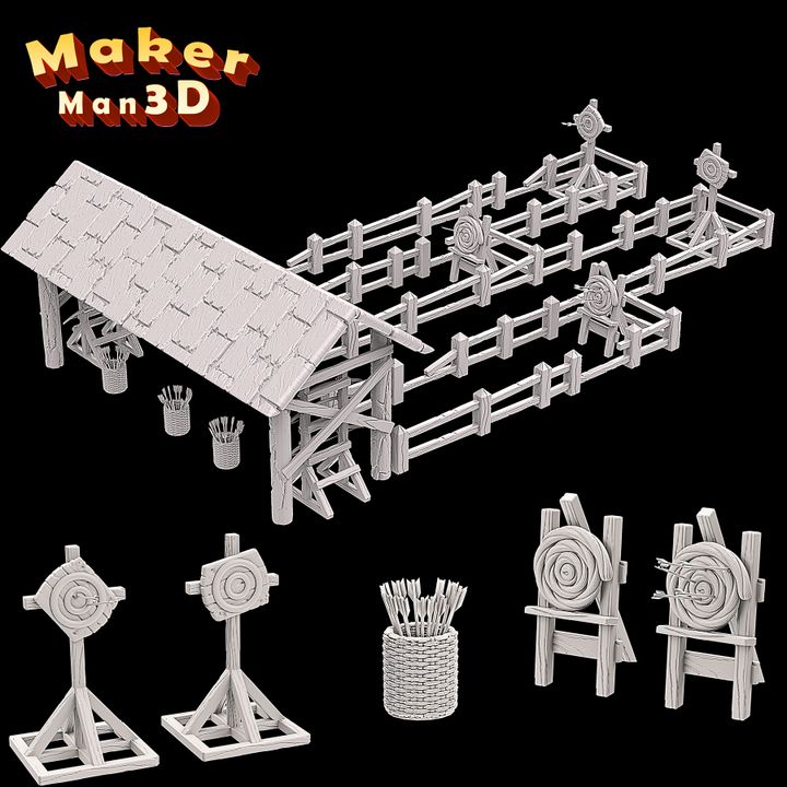 3D Printable Warrior Training Ground by MakerMan3D