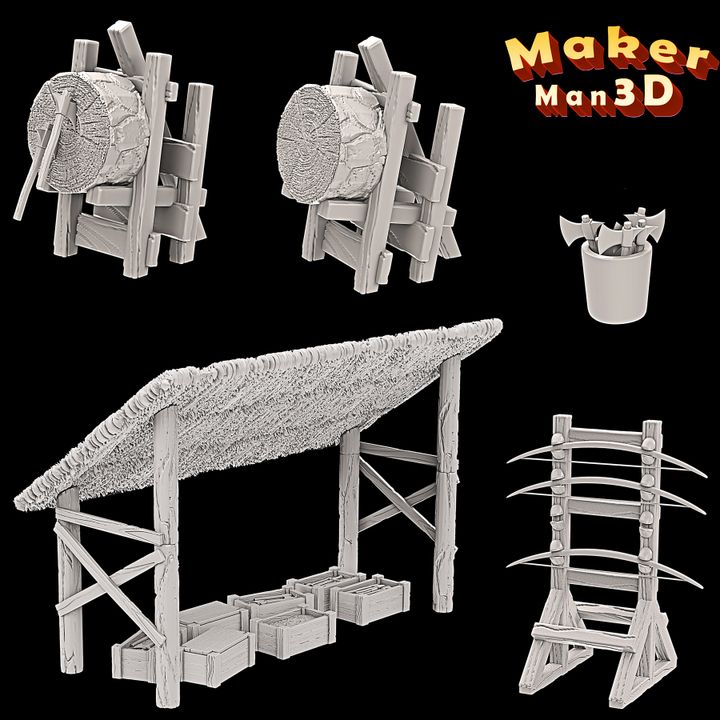 3D Printable Warrior Training Ground by MakerMan3D