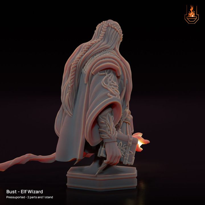 3D Printable Bust - Elf Wizard by Magnetic Foundry