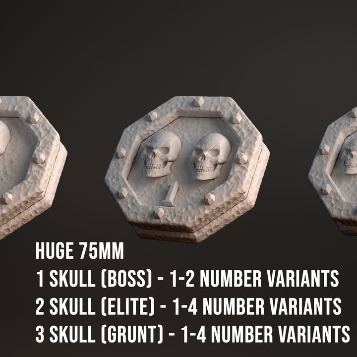 3D Printable RPG Tokens (small-gargantuan, boss/elite/grunt variants ...