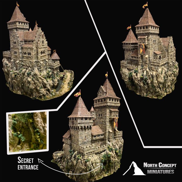 3D Printable Medieval Castle - Terrain by North Concept Miniatures