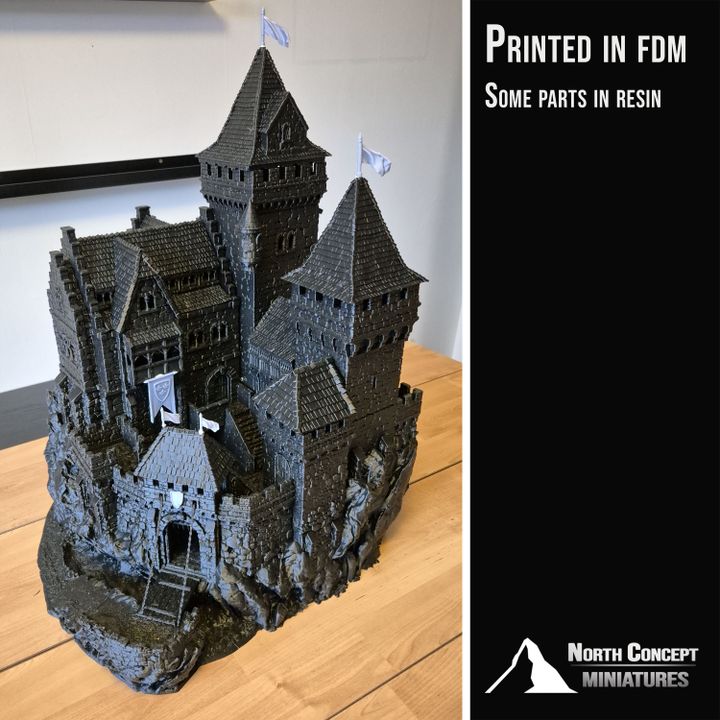 3D Printable Medieval Castle - Terrain by North Concept Miniatures