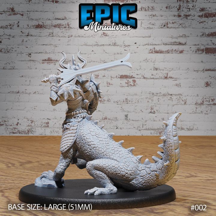 3D Printable Centaur Lizard / Lizardfolk Warrior / Lizard Men Fighter ...