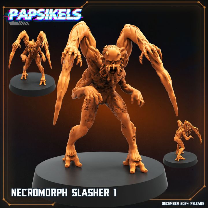 3D Printable NECROMORPH SLASHERS by PAPSIKELS MINIATURES