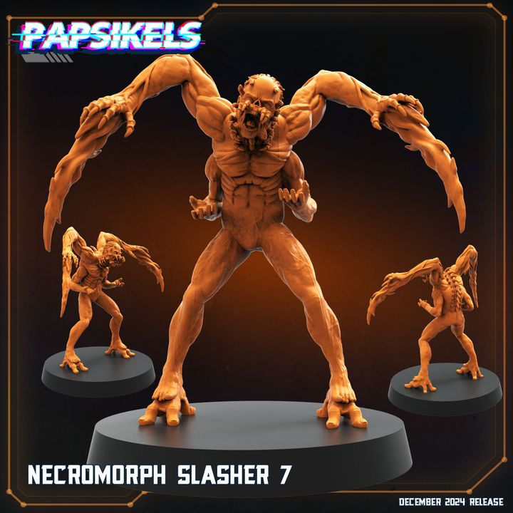 3D Printable NECROMORPH SLASHERS by PAPSIKELS MINIATURES