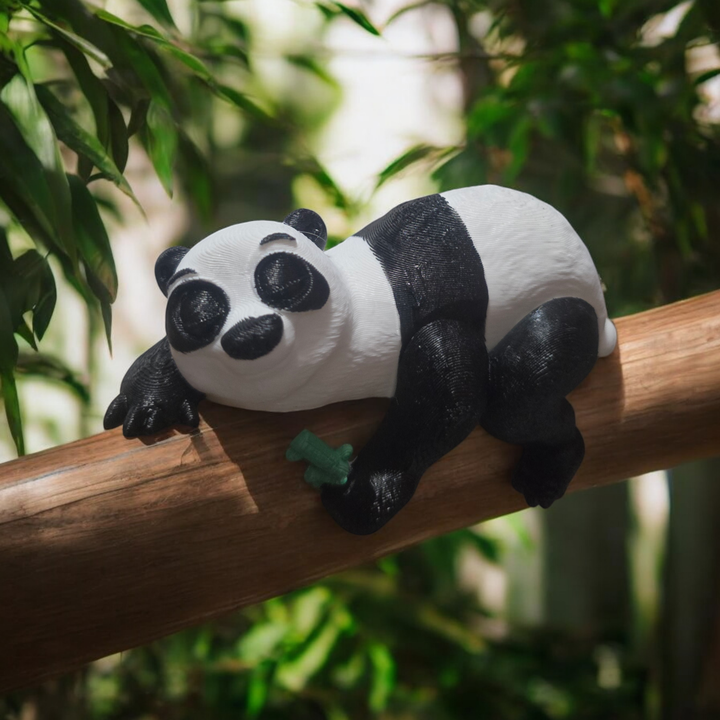 3D Printable Sleeping Panda Bear On A Shelf by 3DJPDESIGNS