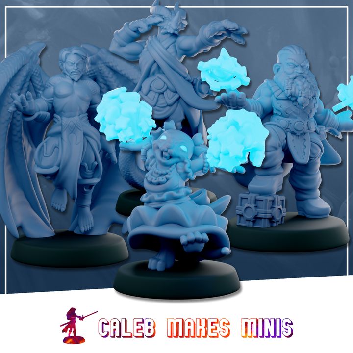 3D Printable Sorcerers - Collection [PRE-SUPPORTED] | Mages Group by ...