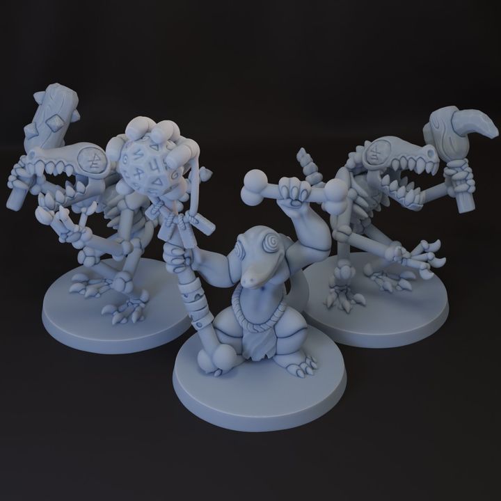 3D Printable Kobold Shaman with Risen Ancestors by The Cackling Kobold ...