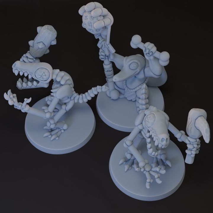3D Printable Kobold Shaman with Risen Ancestors by The Cackling Kobold ...